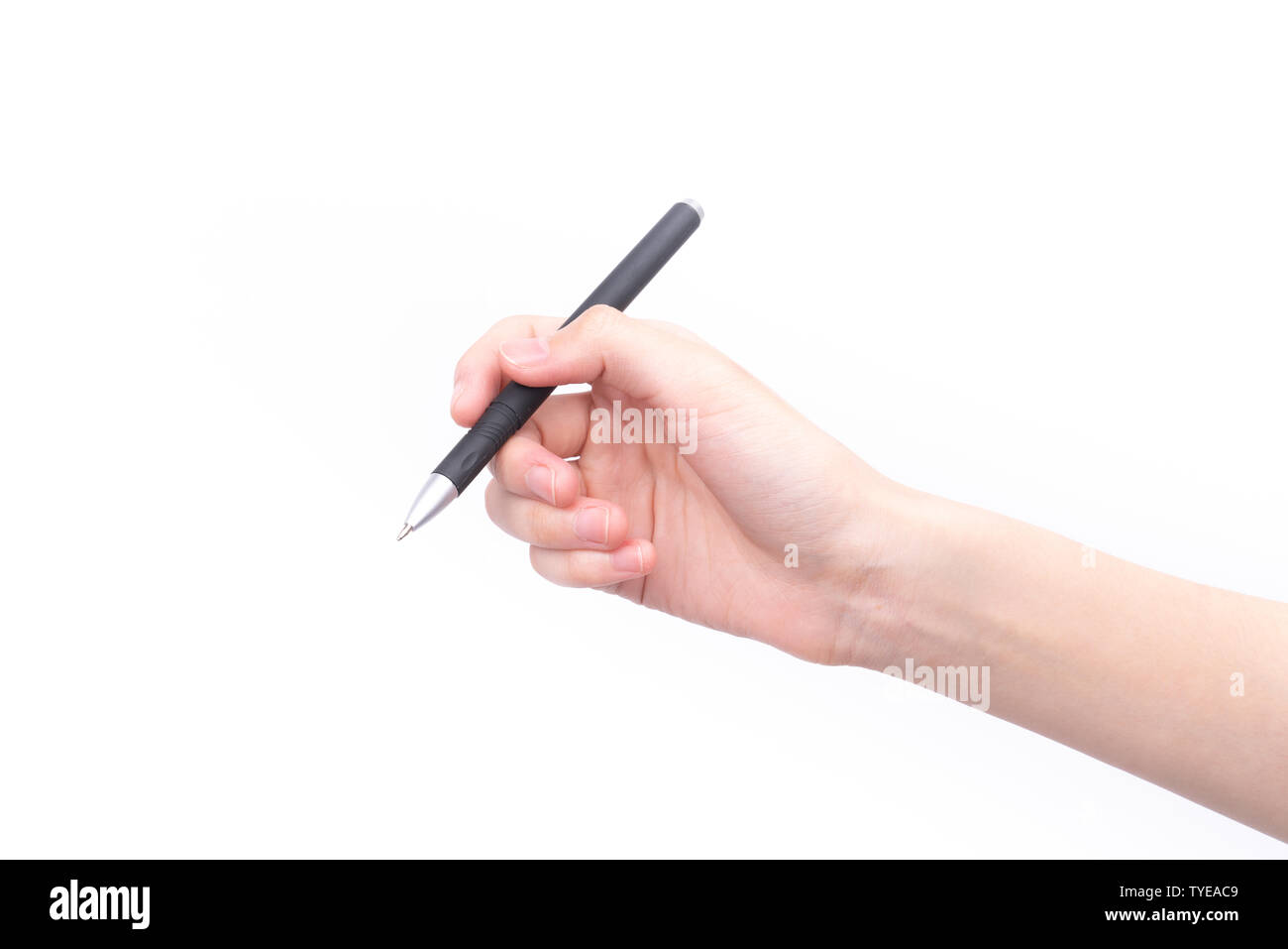 A hand with a pen Stock Photo - Alamy