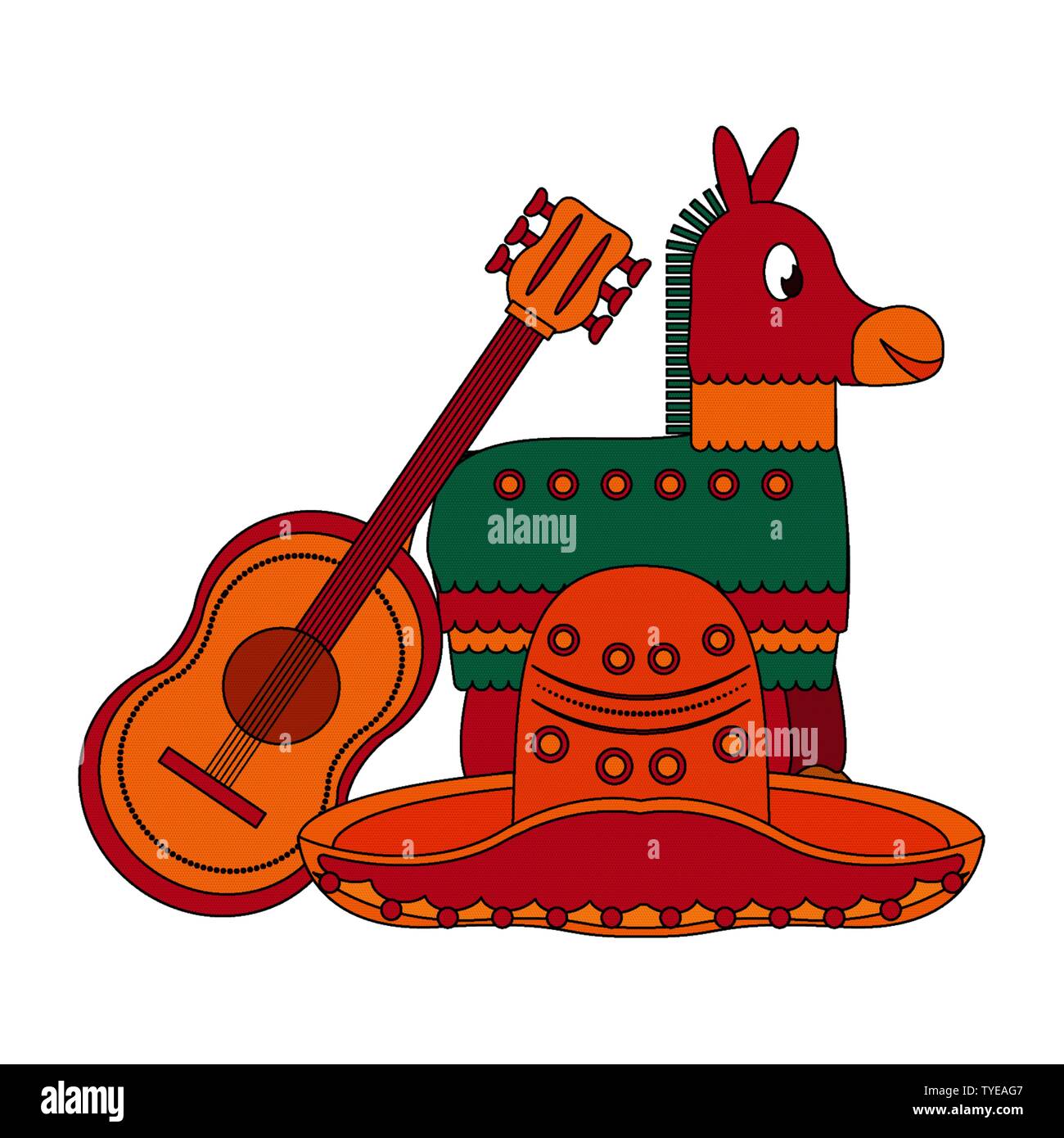 Mexico festival and mexican celebrations cartoons Stock Vector Image ...