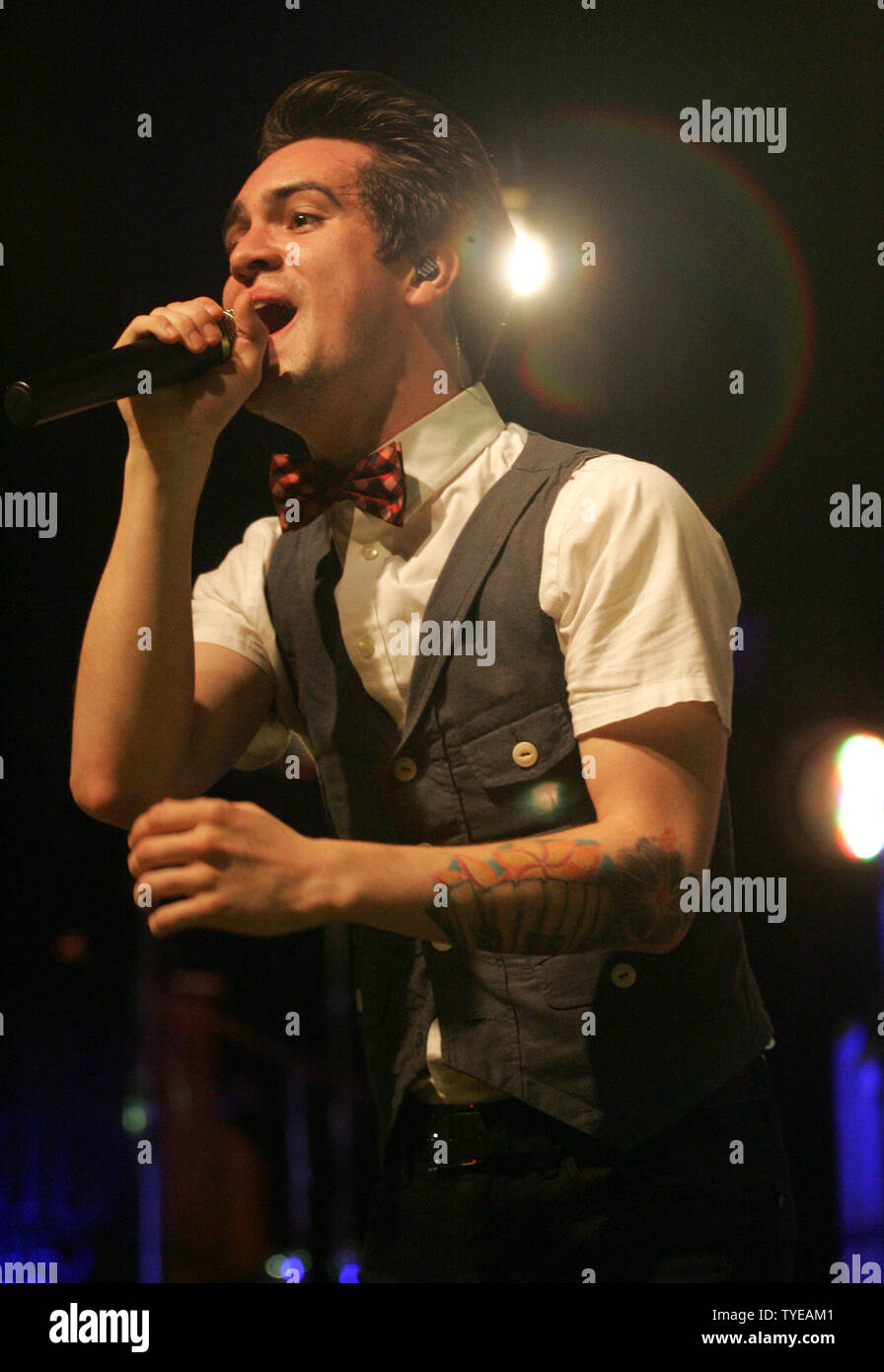 Brendon Urie with Panic at the Disco performs in concert at the Pompano ...