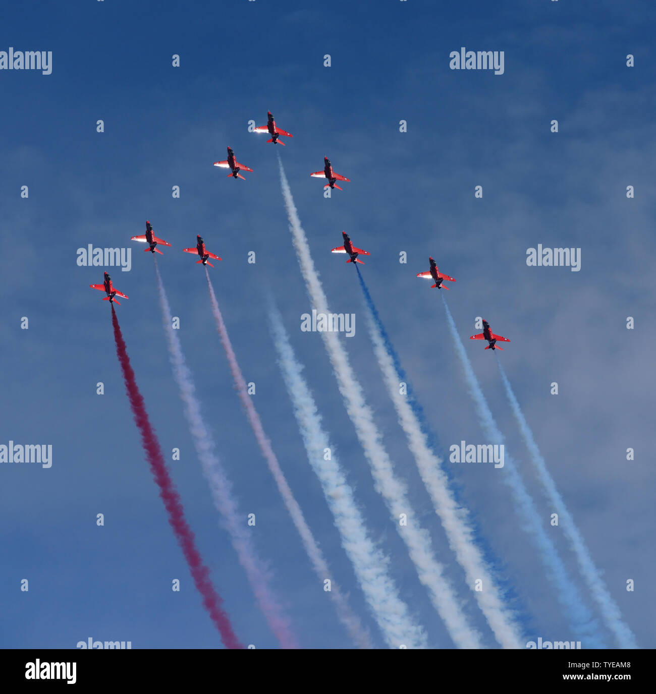 Airplanes Flying Together Red High Resolution Stock Photography and ...