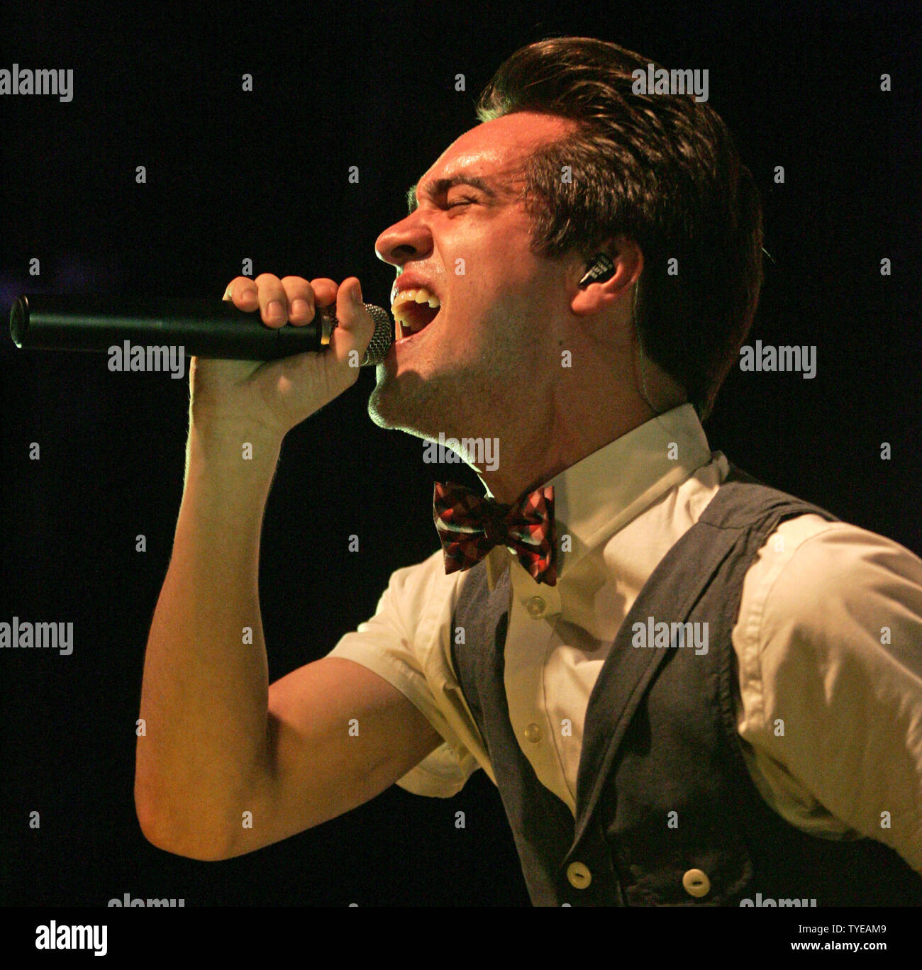 Brendon Urie with Panic at the Disco performs in concert at the Pompano ...
