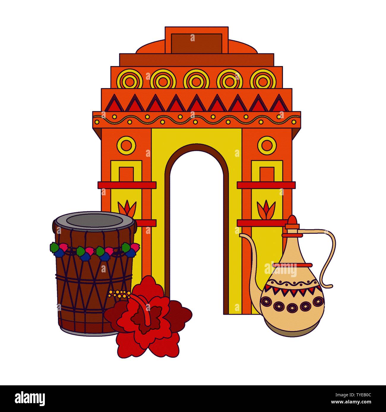indian building monuments icon cartoon Stock Vector Image & Art - Alamy