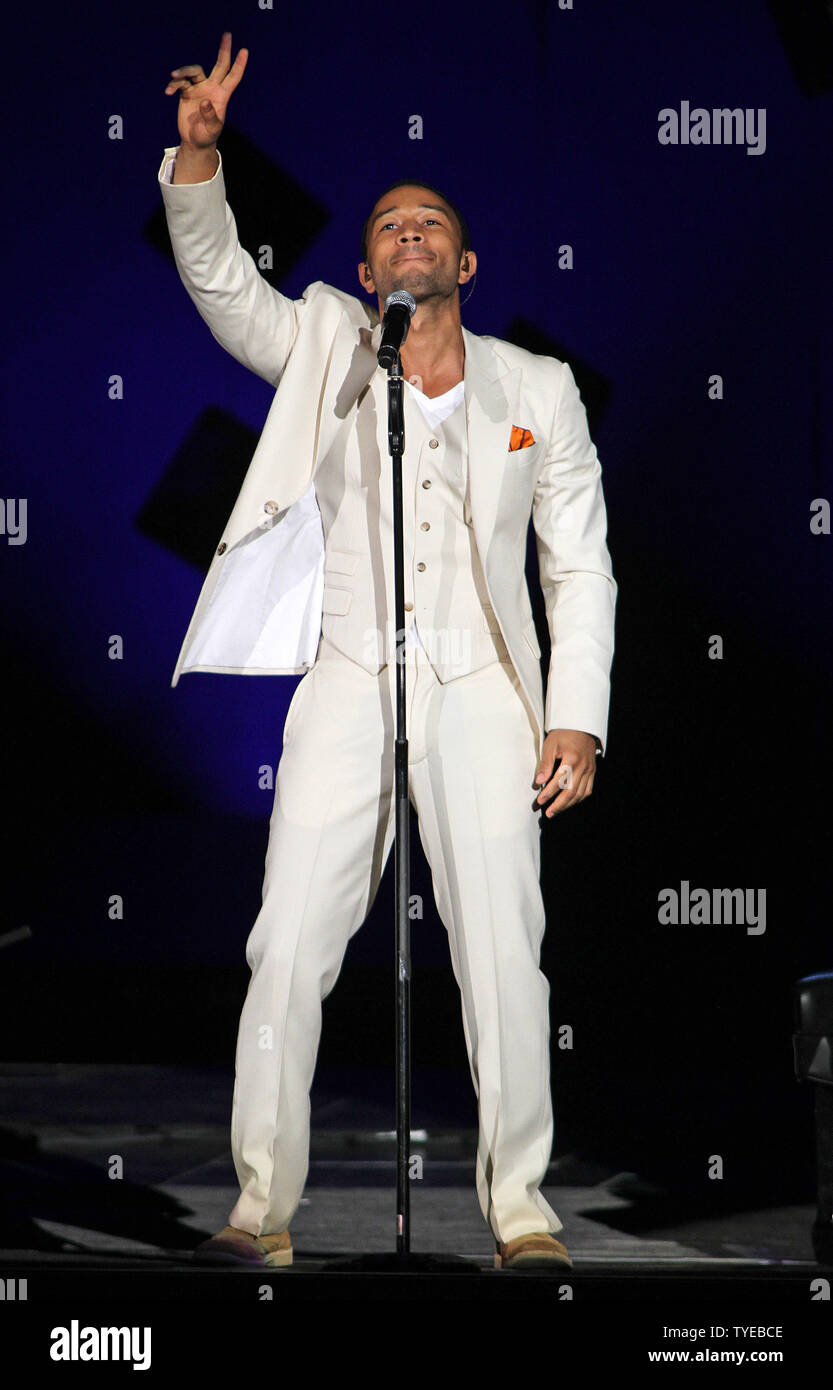 John Legend performs in concert at the American Airlines Arena in Miami ...