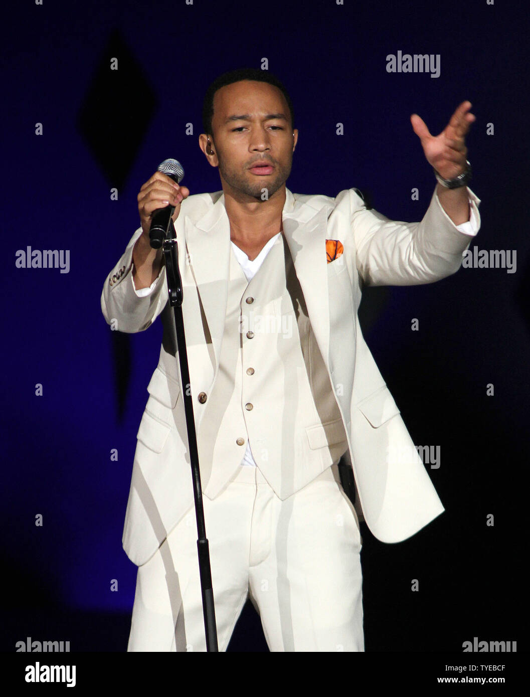 John Legend performs in concert at the American Airlines Arena in Miami ...