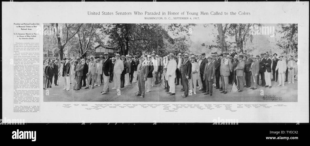 Photograph of U.S. Senators Who Paraded in Honor of Young Men Called to ...