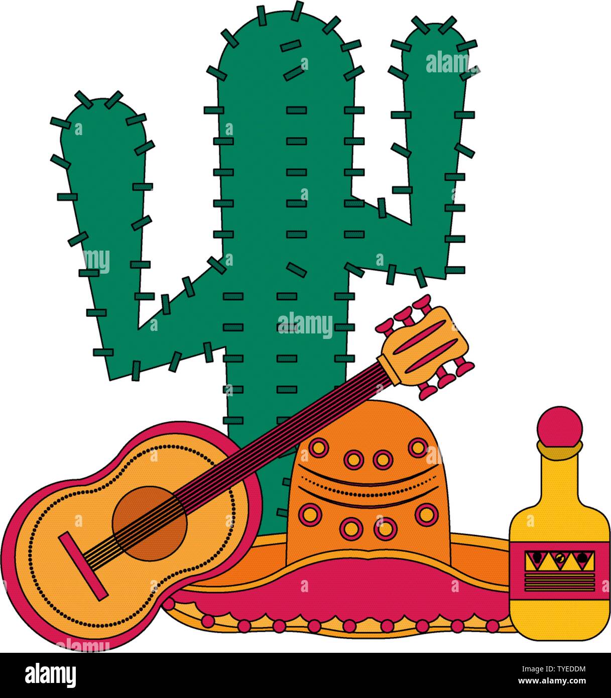 Mexico festival and mexican celebrations cartoons Stock Vector Image ...