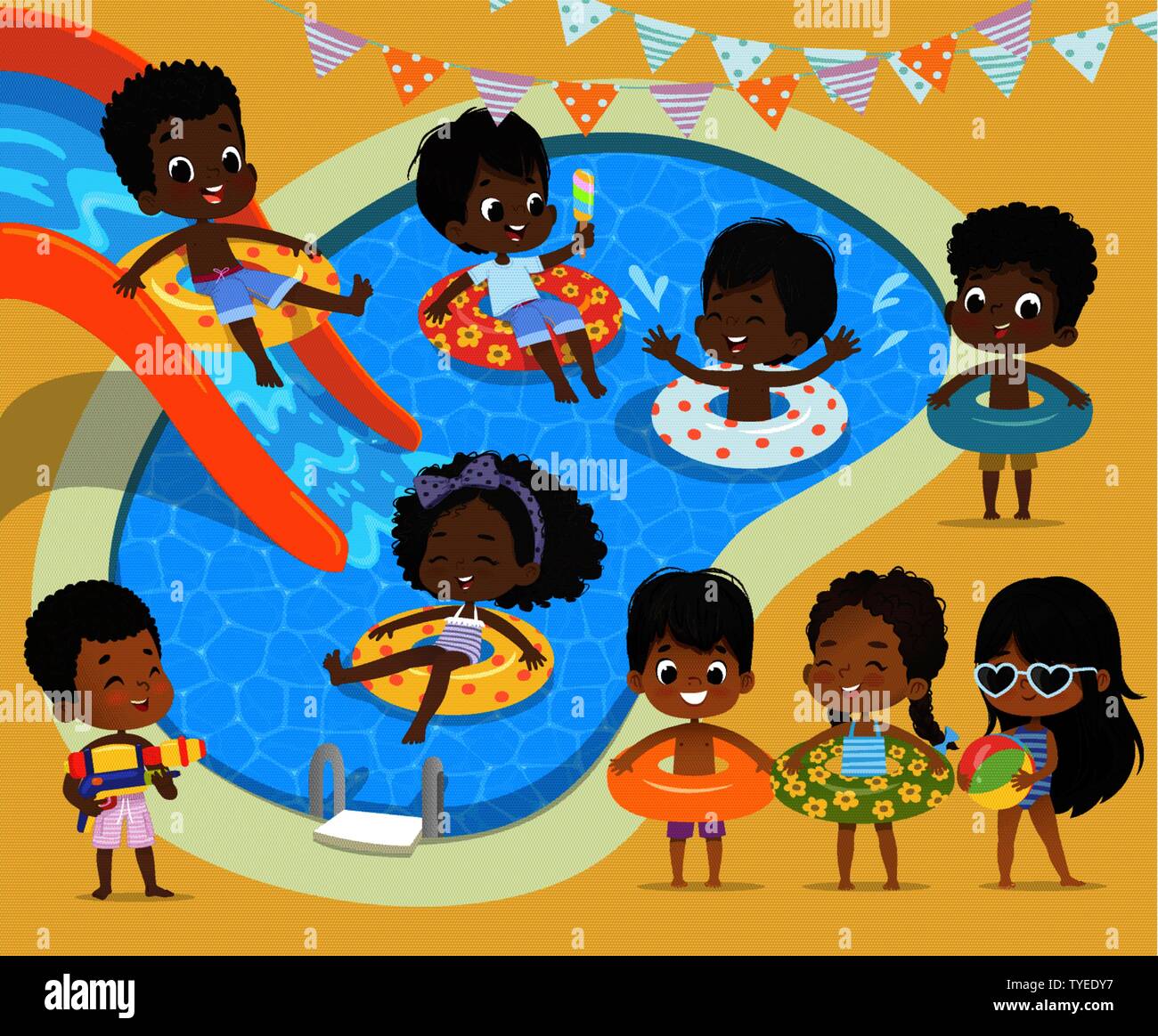 African kids beach ball hi-res stock photography and images - Alamy