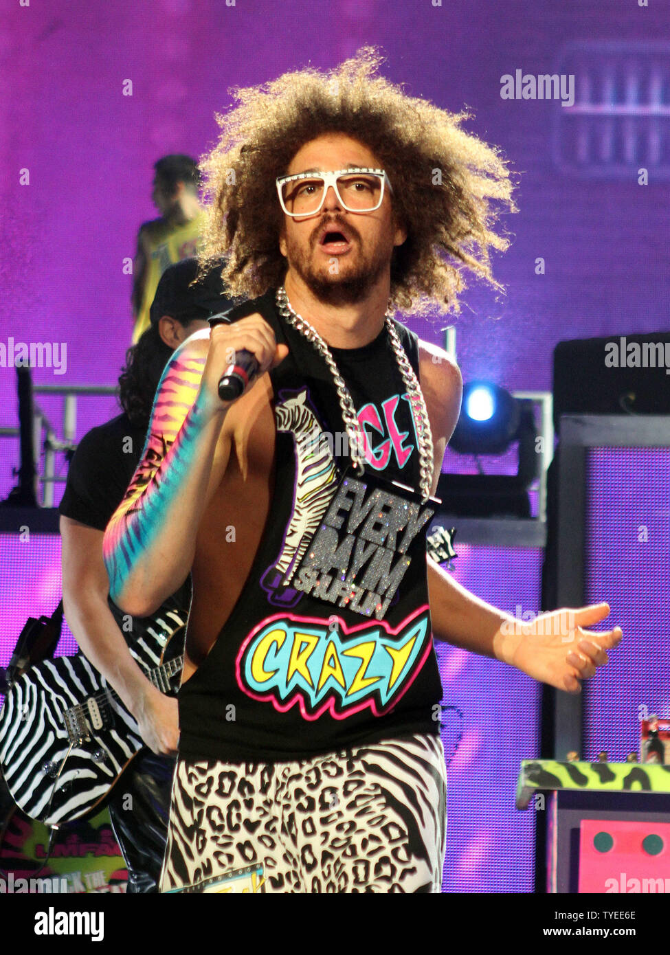 Redfoo with LMFAO performs in concert at the American Airlines Arena in ...