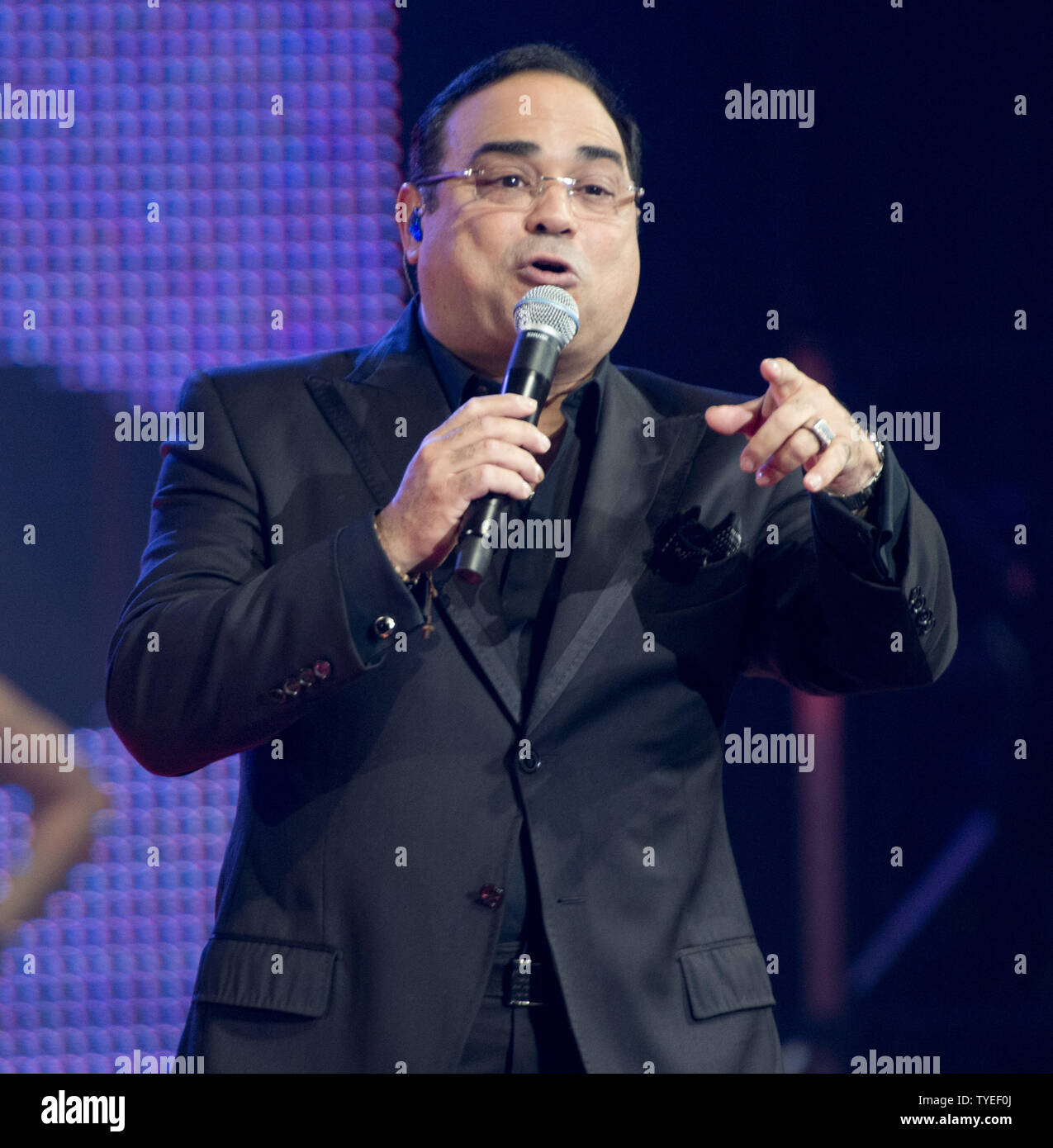 Latin singer Gilberto Santa Rosa at the 2012 Premios Tu Mundo show from ...