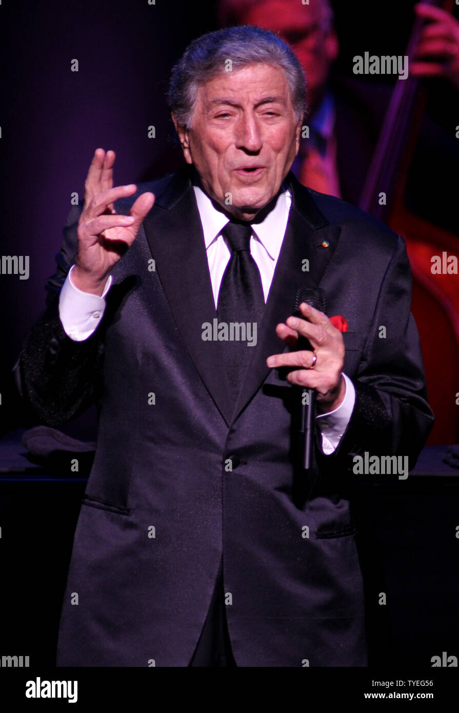 Tony Bennett performs in concert at the Broward Center for the ...