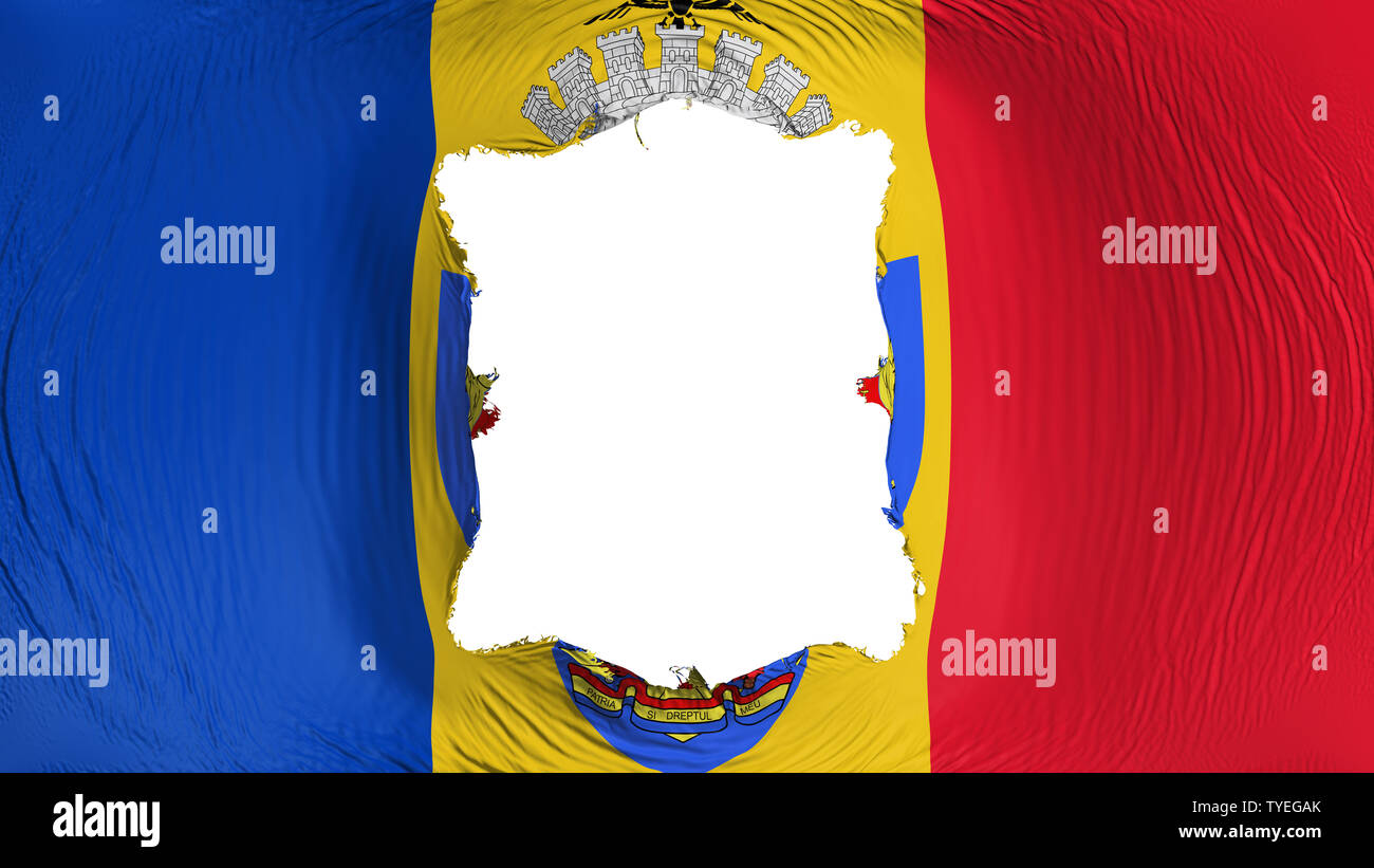 Square hole in the Bucharest flag Stock Photo - Alamy