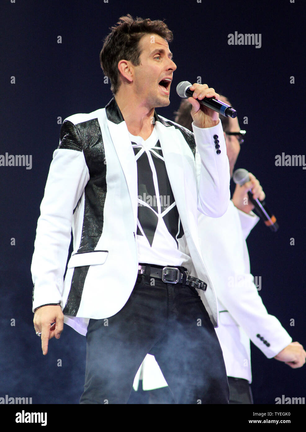 Joey McIntyre with New Kids on the Block performs in concert at the BB ...