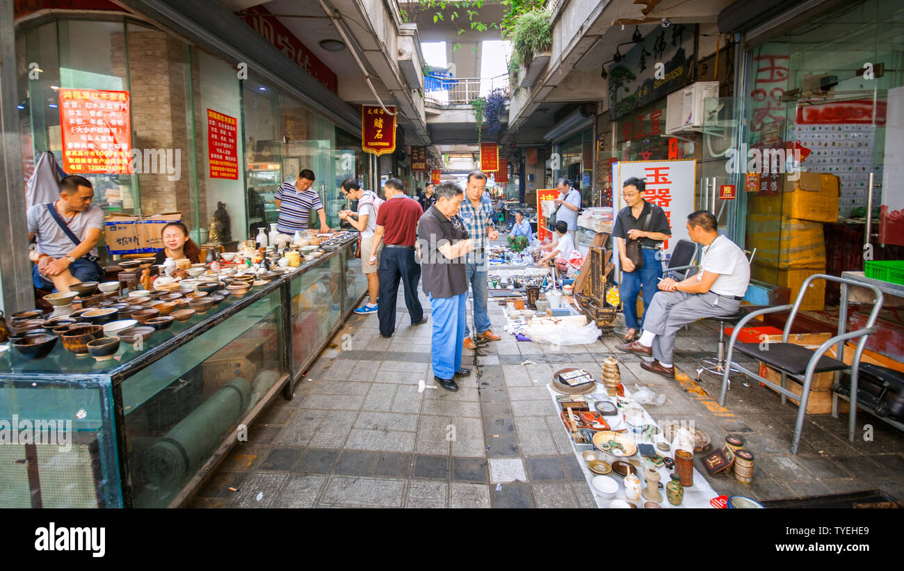 Antique Old Goods Market Stock Photo - Alamy