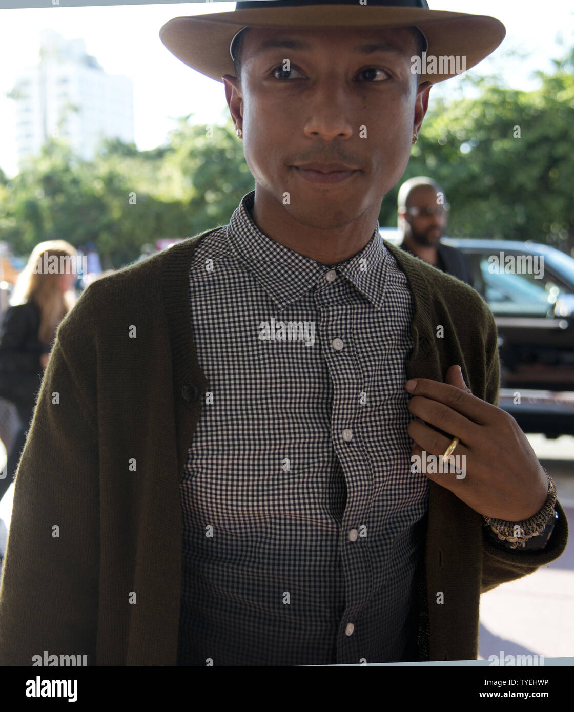 Singer-songwriter Pharrell Williams arrives at Art Basel, Miami Beach ...