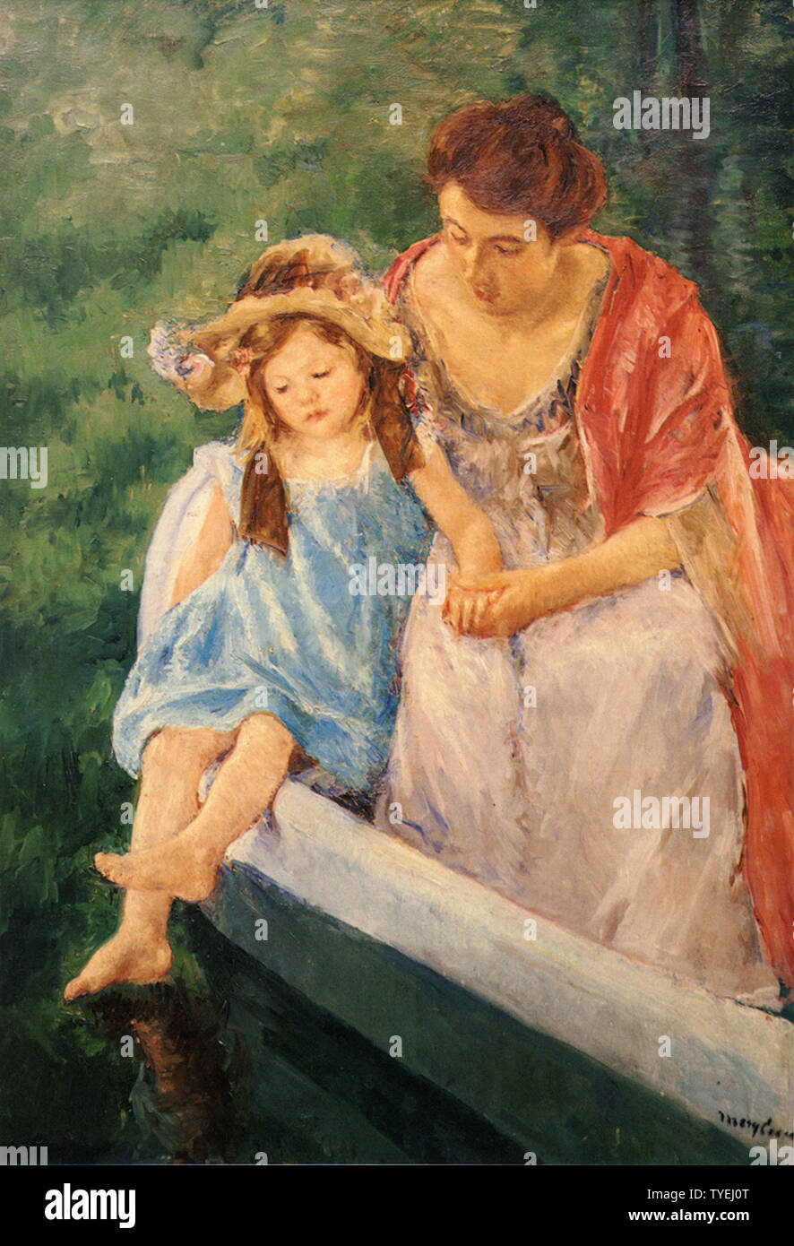 Mary Cassatt - Mother Child Boat 1909 Stock Photo - Alamy