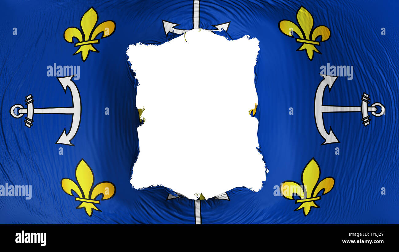 Square hole in the Port Louis city flag Stock Photo - Alamy