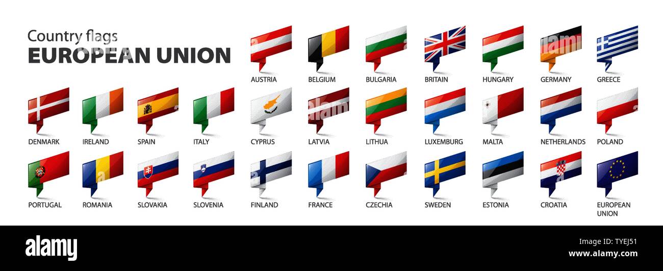 Flags of european union and croatia Stock Vector Images - Alamy