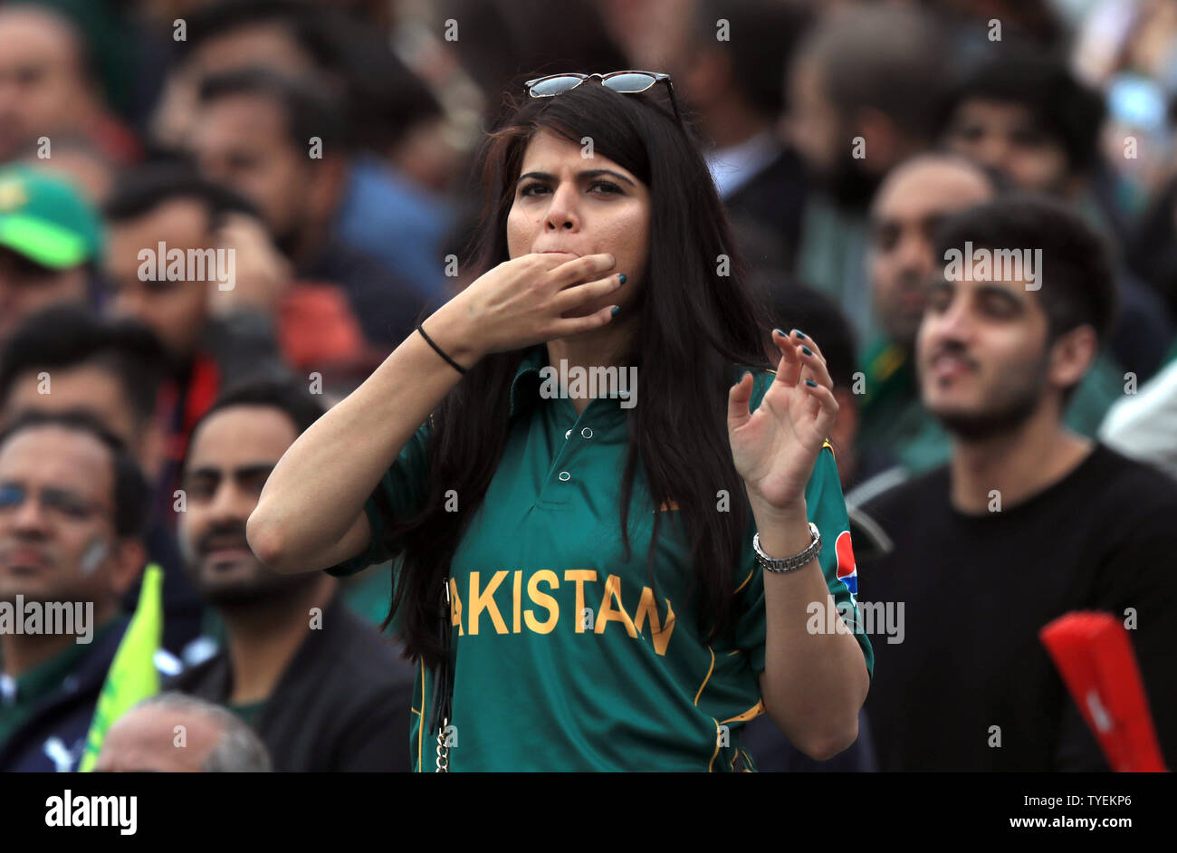 A Pakistan fan during the ICC Cricket World Cup group stage match at ...