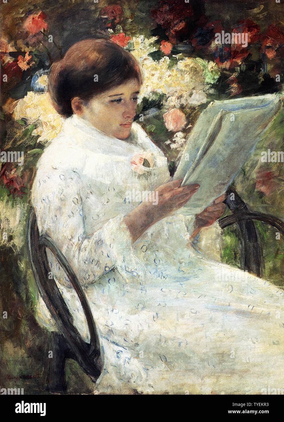 Mary Cassatt - Woman Reading Garden 1880 Stock Photo - Alamy