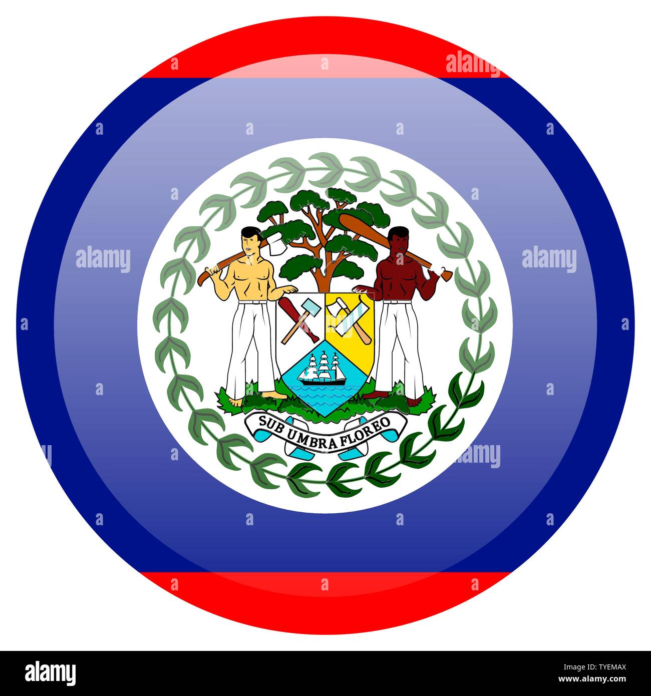 Flag of Belize. Accurate dimensions, element proportions and colors ...