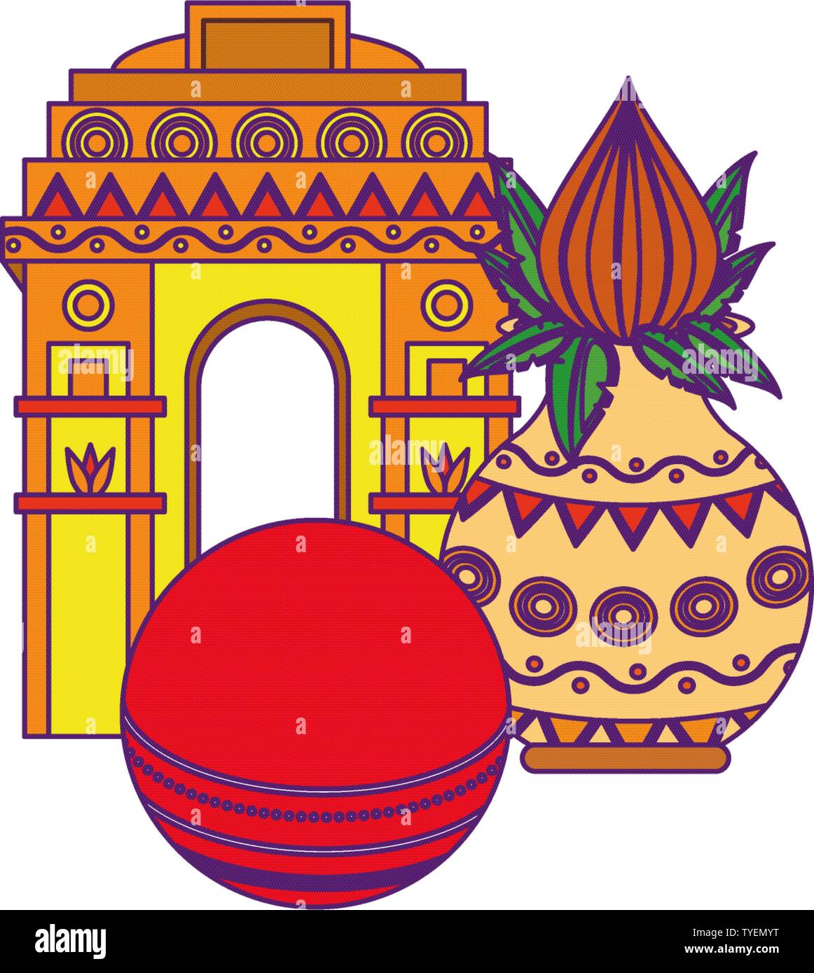 indian building monuments icon cartoon Stock Vector Image & Art - Alamy