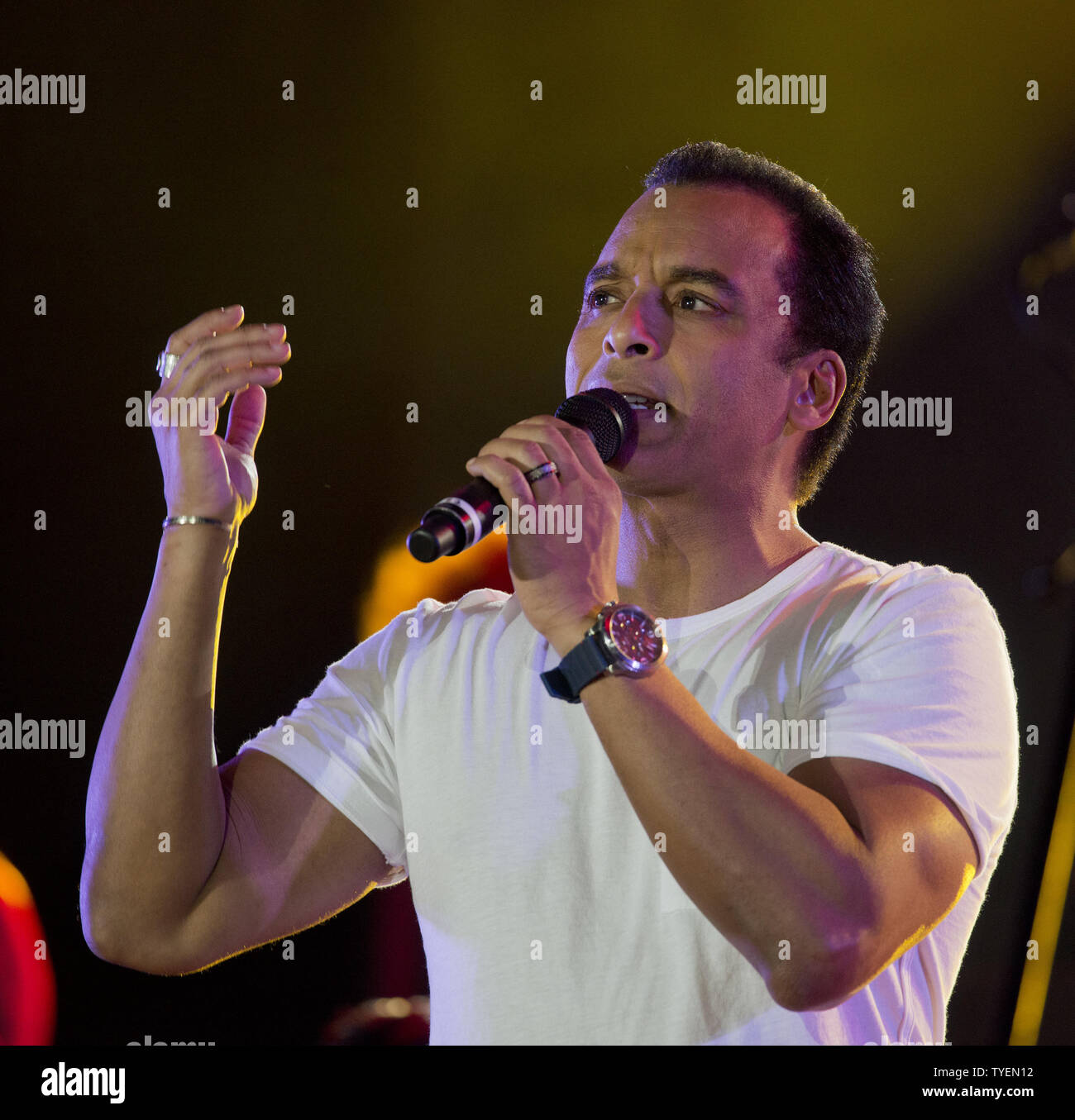 Recording artist John Secada performs on stage at the Hard Rock Rising ...