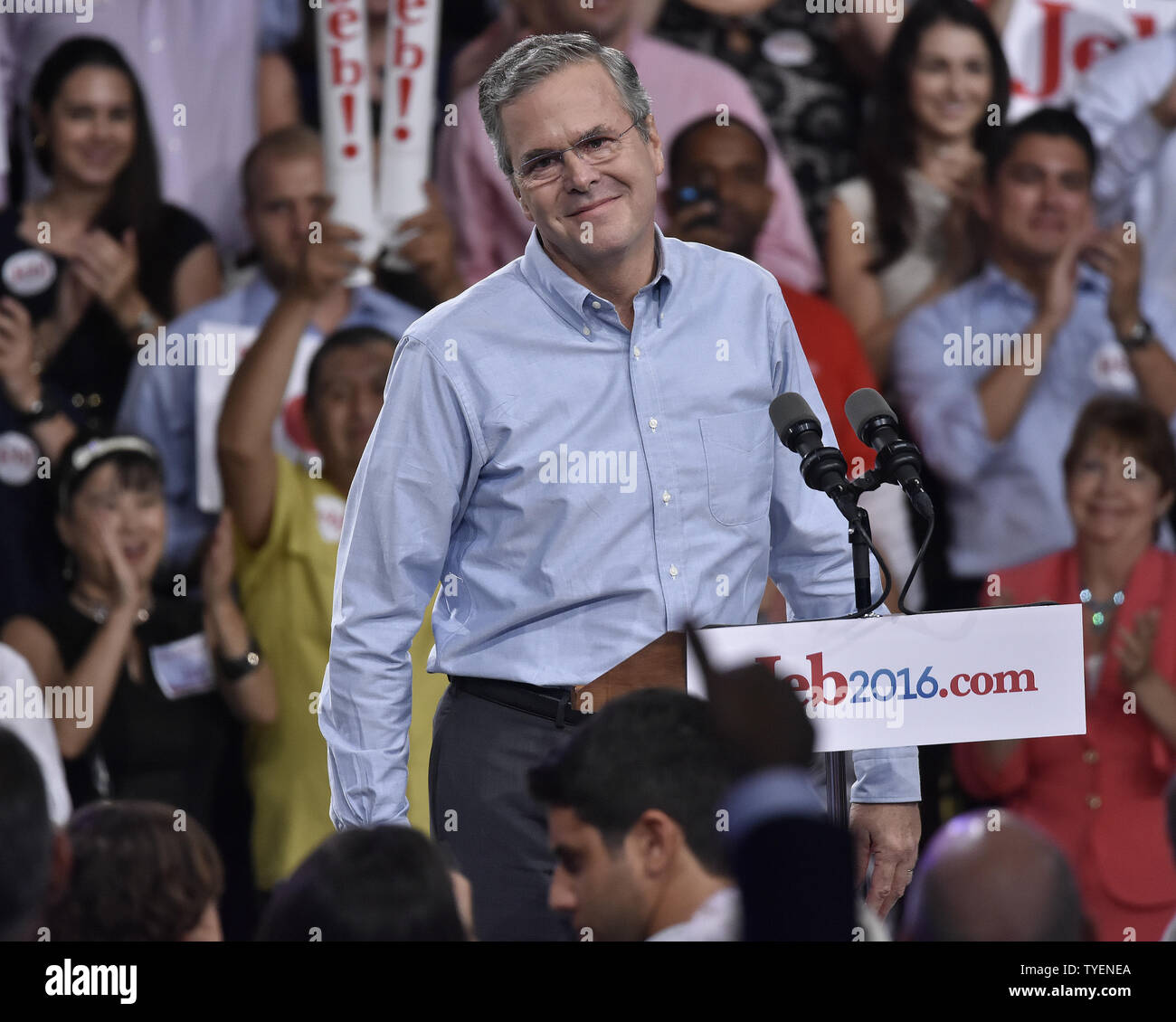 Former Governor Jeb Bush announces his candidacy for the President of ...