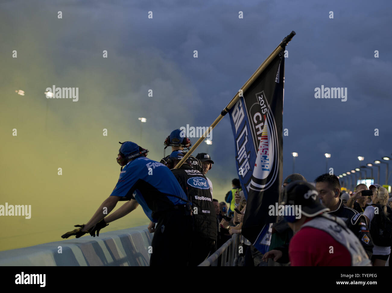 NASCAR Xfinity Series racer Chris Buescher (60) celebrates with his ...