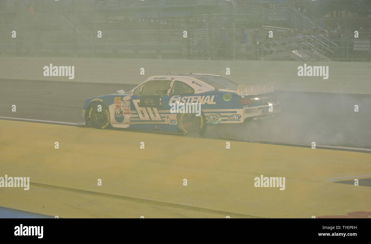 NASCAR Xfinity Series racer Chris Buescher (60) celebrates with his ...