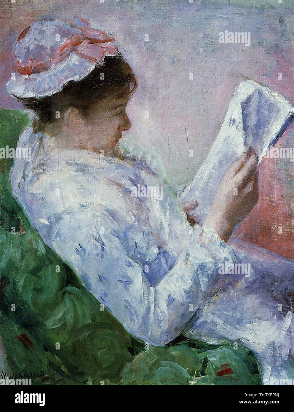 Mary Cassatt - Woman Reading 1879 Stock Photo - Alamy