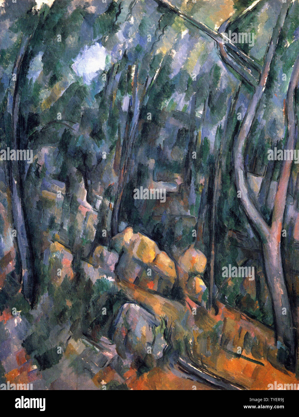 Paul Cézanne - Forest Near Rocky Caves Above Chateau Noir 1904 Stock ...