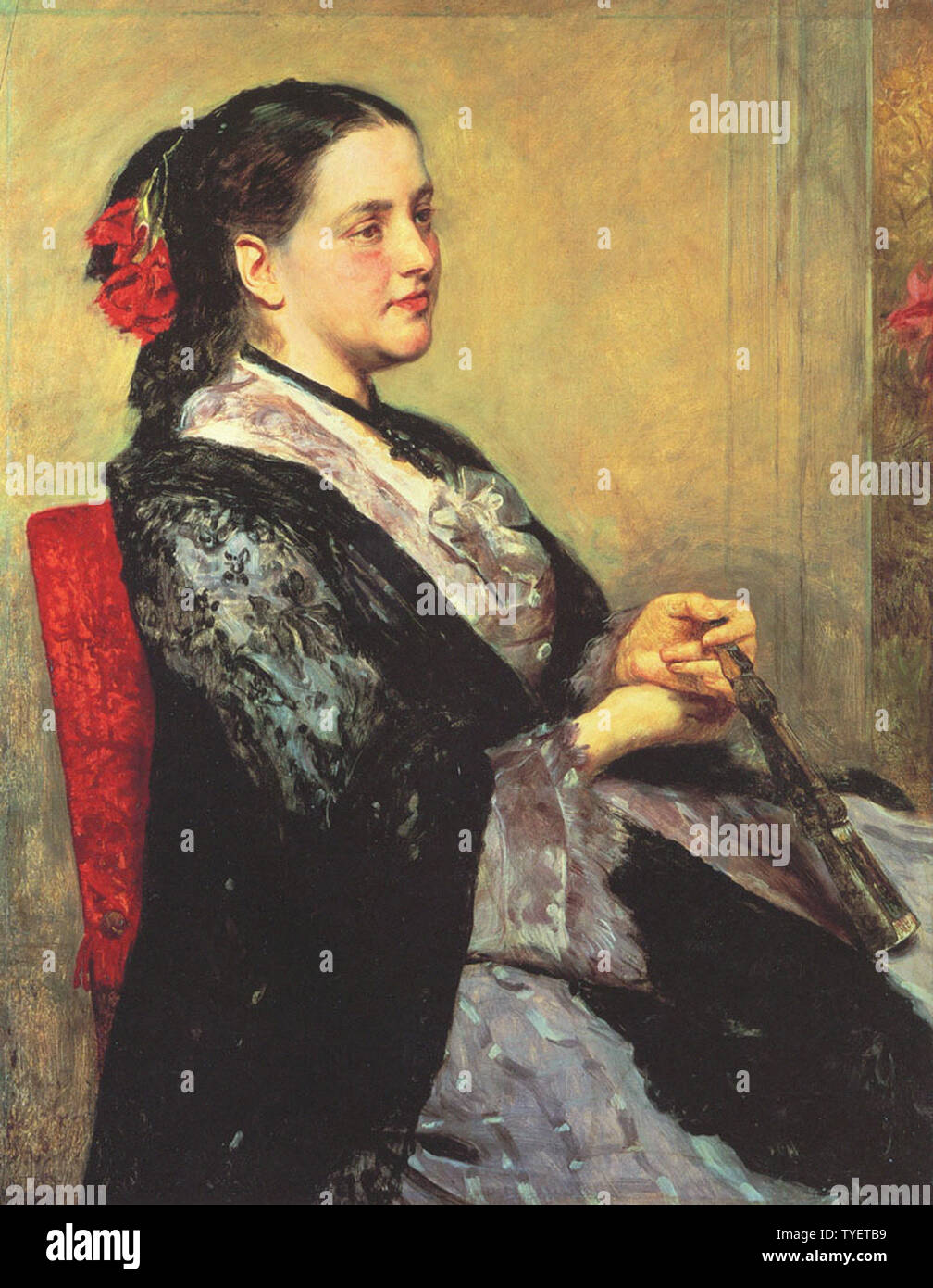 Mary Cassatt - Portrait Lady Seville 1873 Stock Photo - Alamy