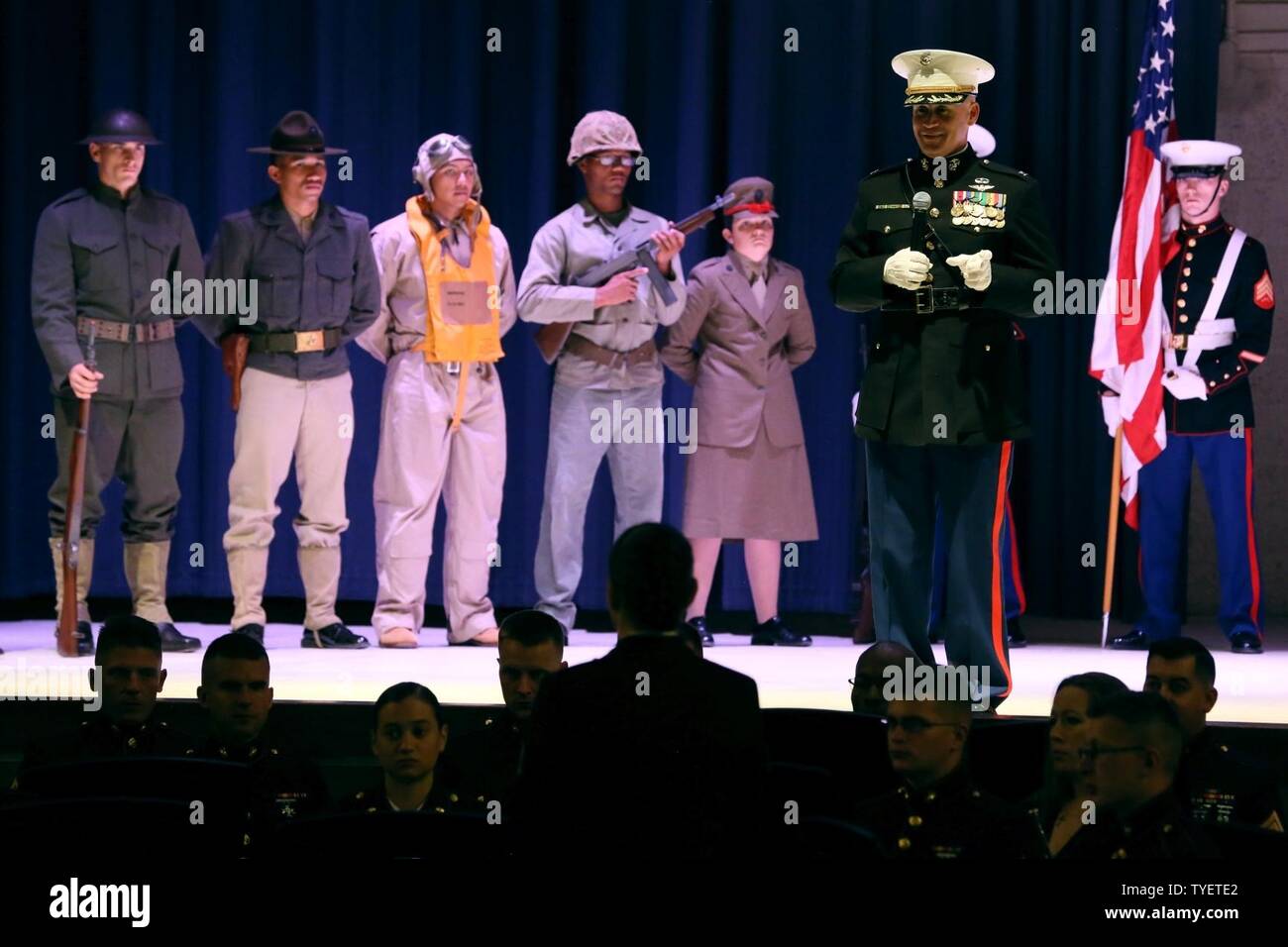 Col. Todd Ferry gives a few words during the annual Historic Uniform ...