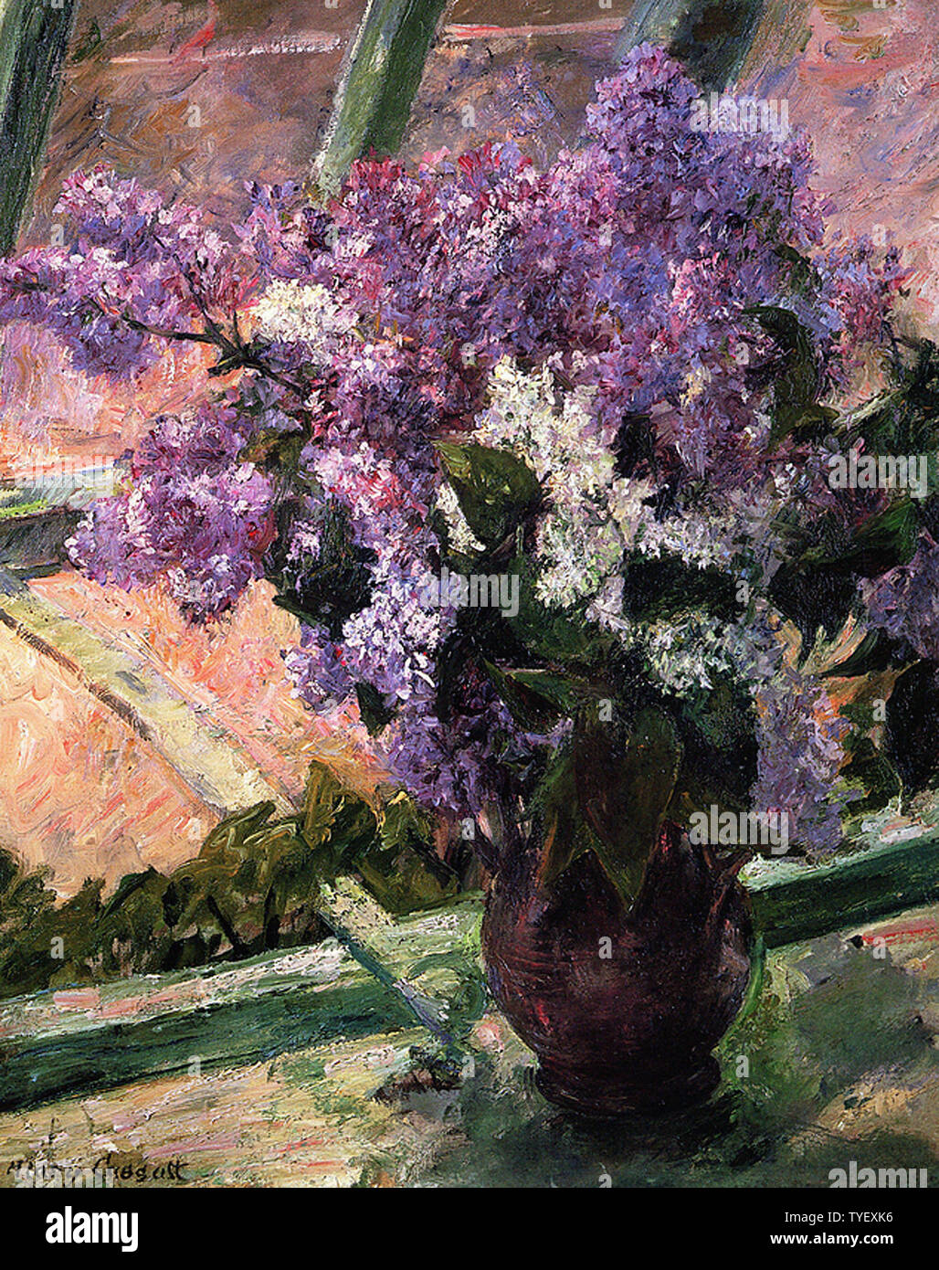 Mary Cassatt - Lilacs Window 1880 Stock Photo - Alamy