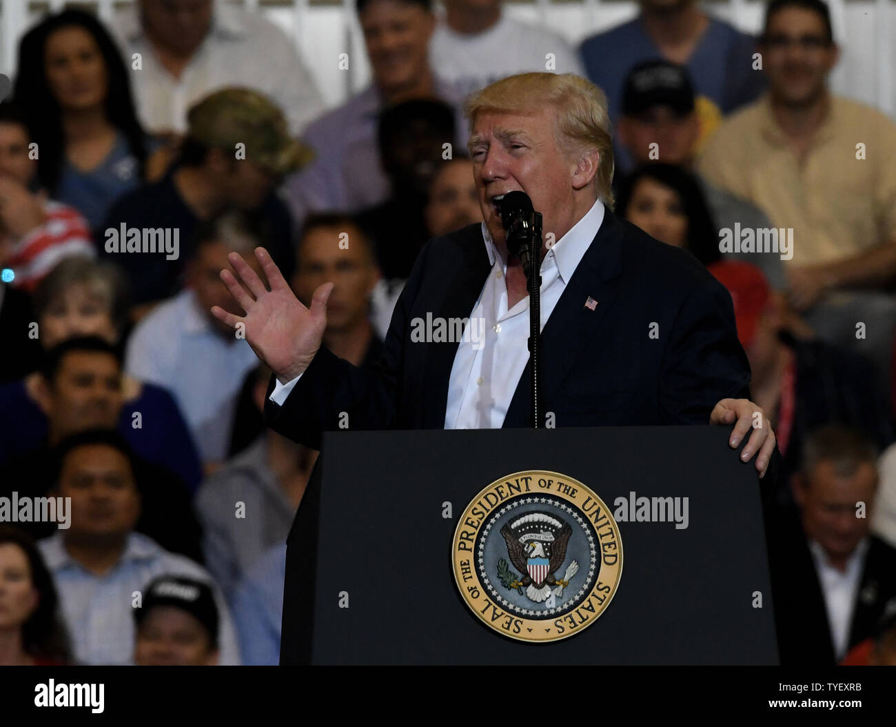 President Donald Trump holds a campaign style rally at the Orlando ...