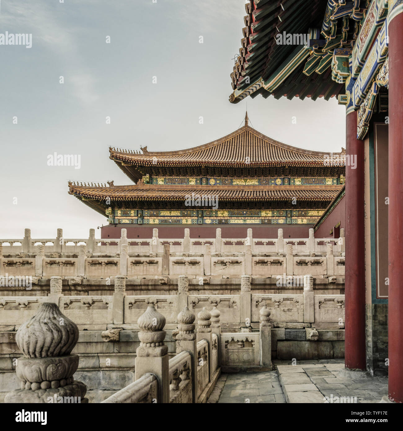Outside the Taihe Hall of the Imperial Palace in Beijing Stock Photo ...