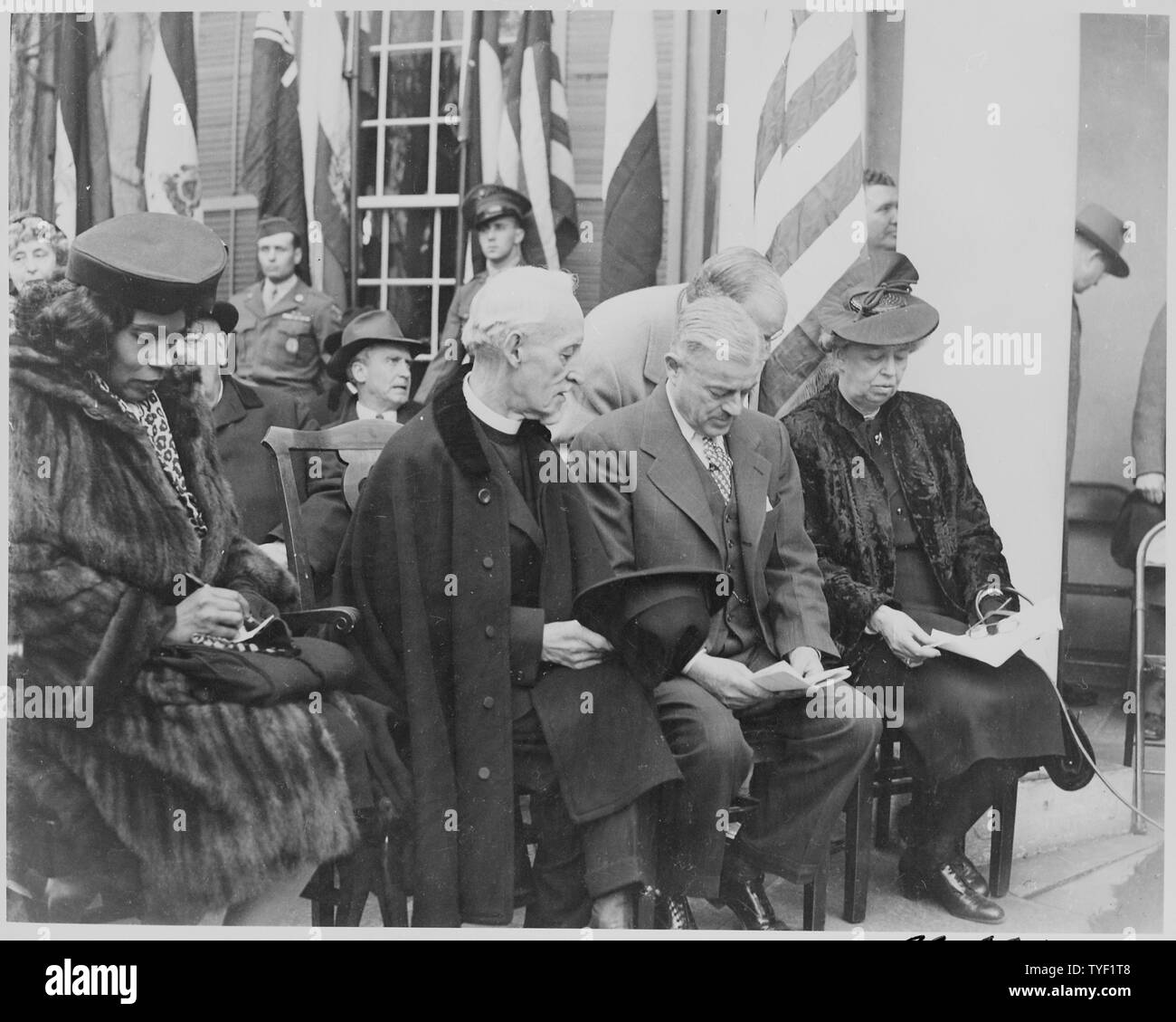 Photograph of singer Marian Anderson, the Reverend George W. Anthony ...