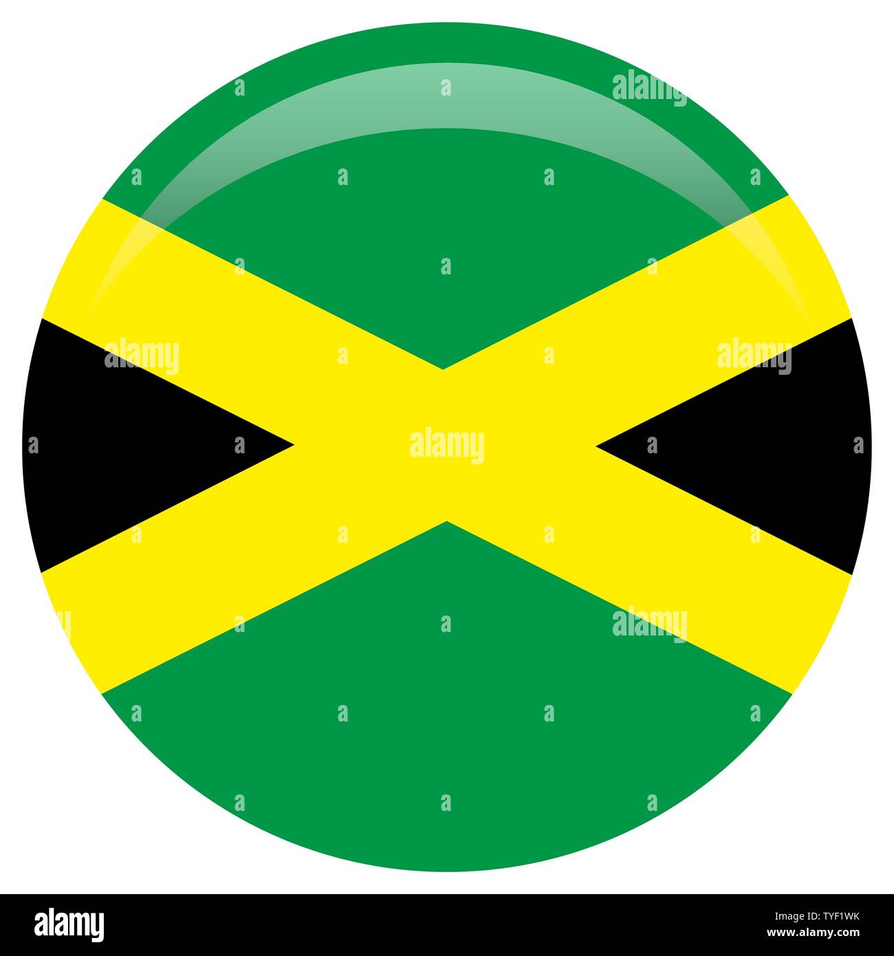 Waving flag of Jamaica. Fluttering textile jamaican flag. The Cross ...