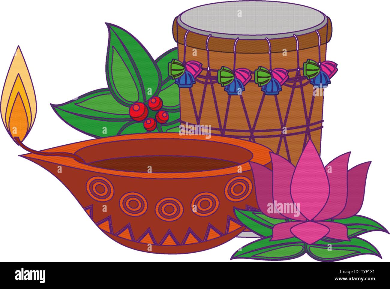 traditional indian culture elements icon Stock Vector Image & Art - Alamy
