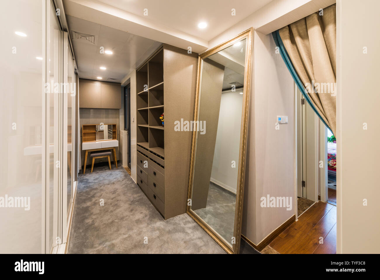 Modern home model room space design corridor hall HD picture Stock ...