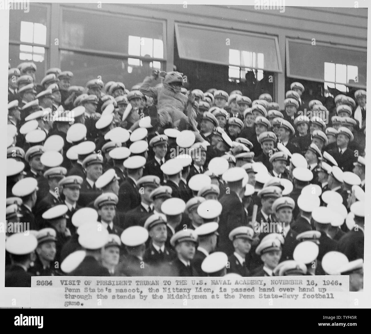 Photograph of the Penn State football team's mascot, the Nittany Lion ...