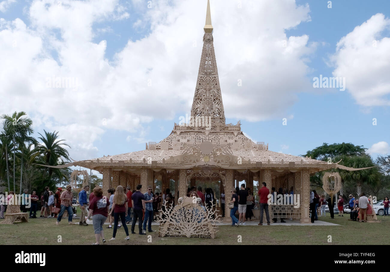 The Temple, a 35 foot tower built in Coral Springs, Florida, February ...