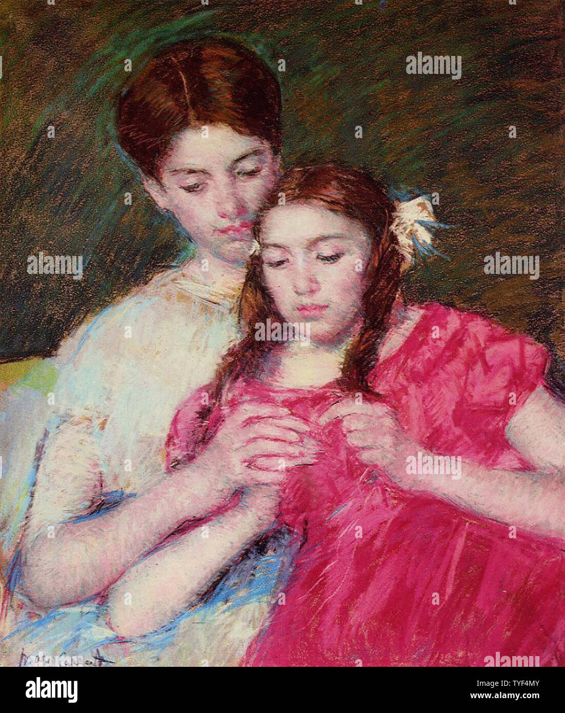 Mary Cassatt - Crochet Lesson 1913 Stock Photo - Alamy