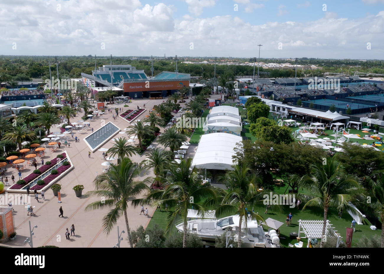 The new home of the Miami Open is seen from the top of the stadium at ...