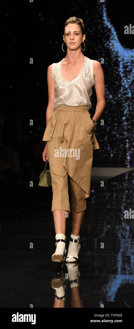 A model presents a creation by Rene by RR fashion designer during Miami ...