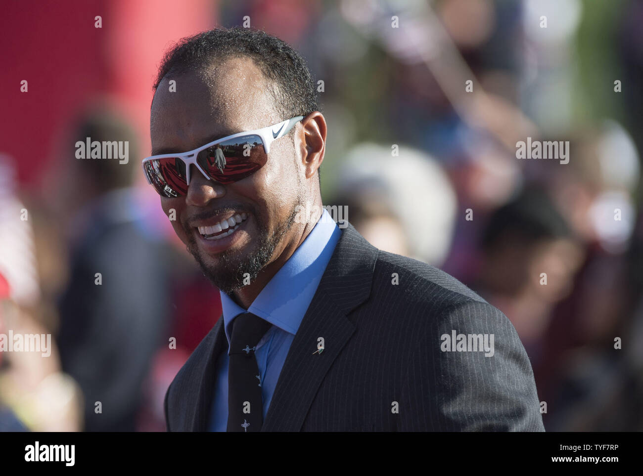USA Team vice-captain Tiger Woods leaves the opening ceremony of the ...