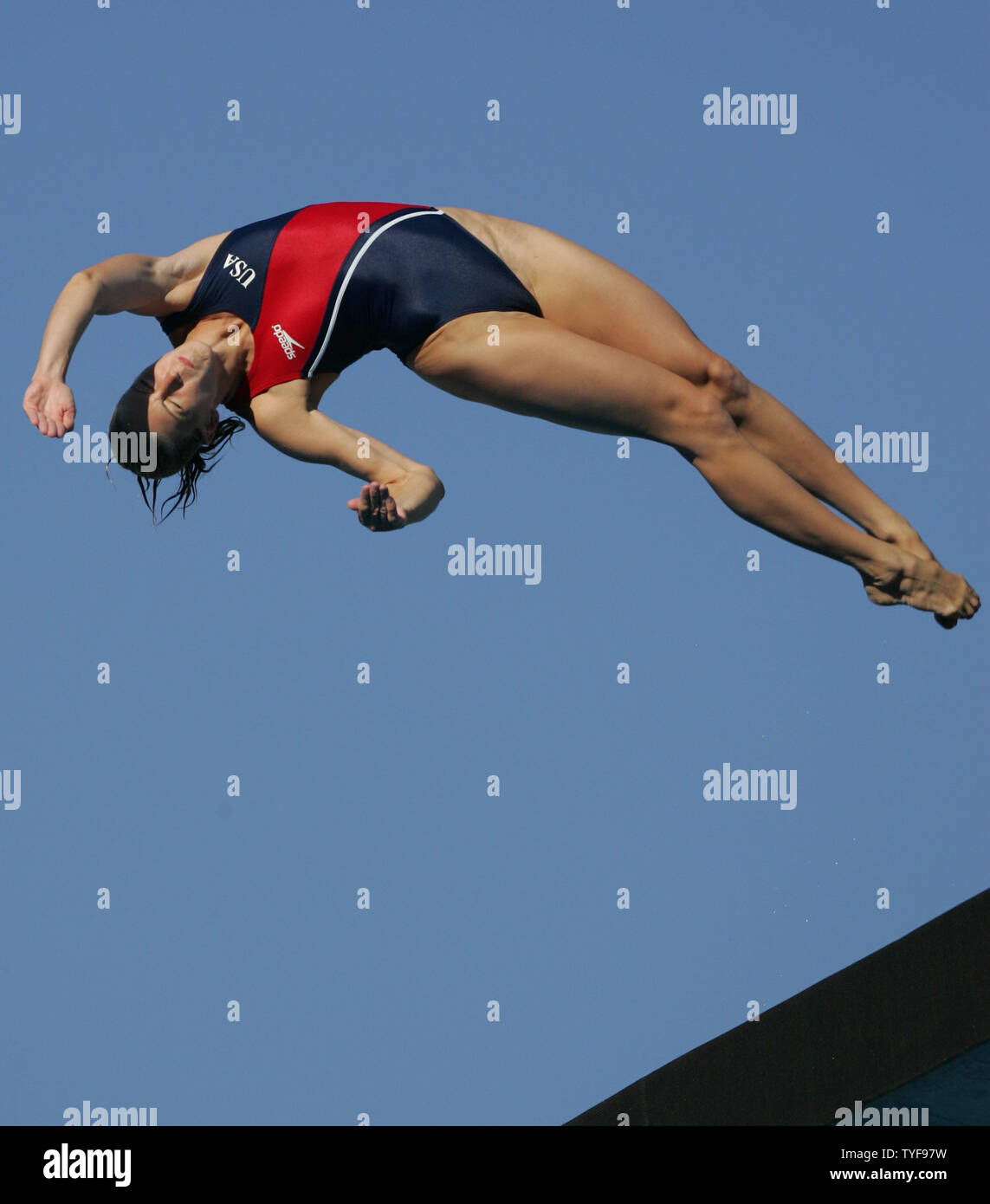 American diver Laura Wilkinson, of Spring, Tex., initiates her twist in ...