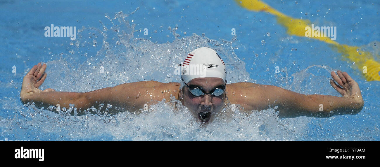 American swimmer Ian Crocker swims to a first place qualification in ...