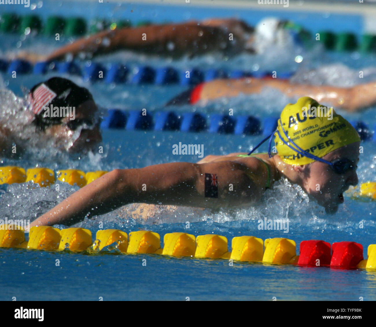 Australian swimmer Jessica Schipper heads to the wall in the semi-final ...