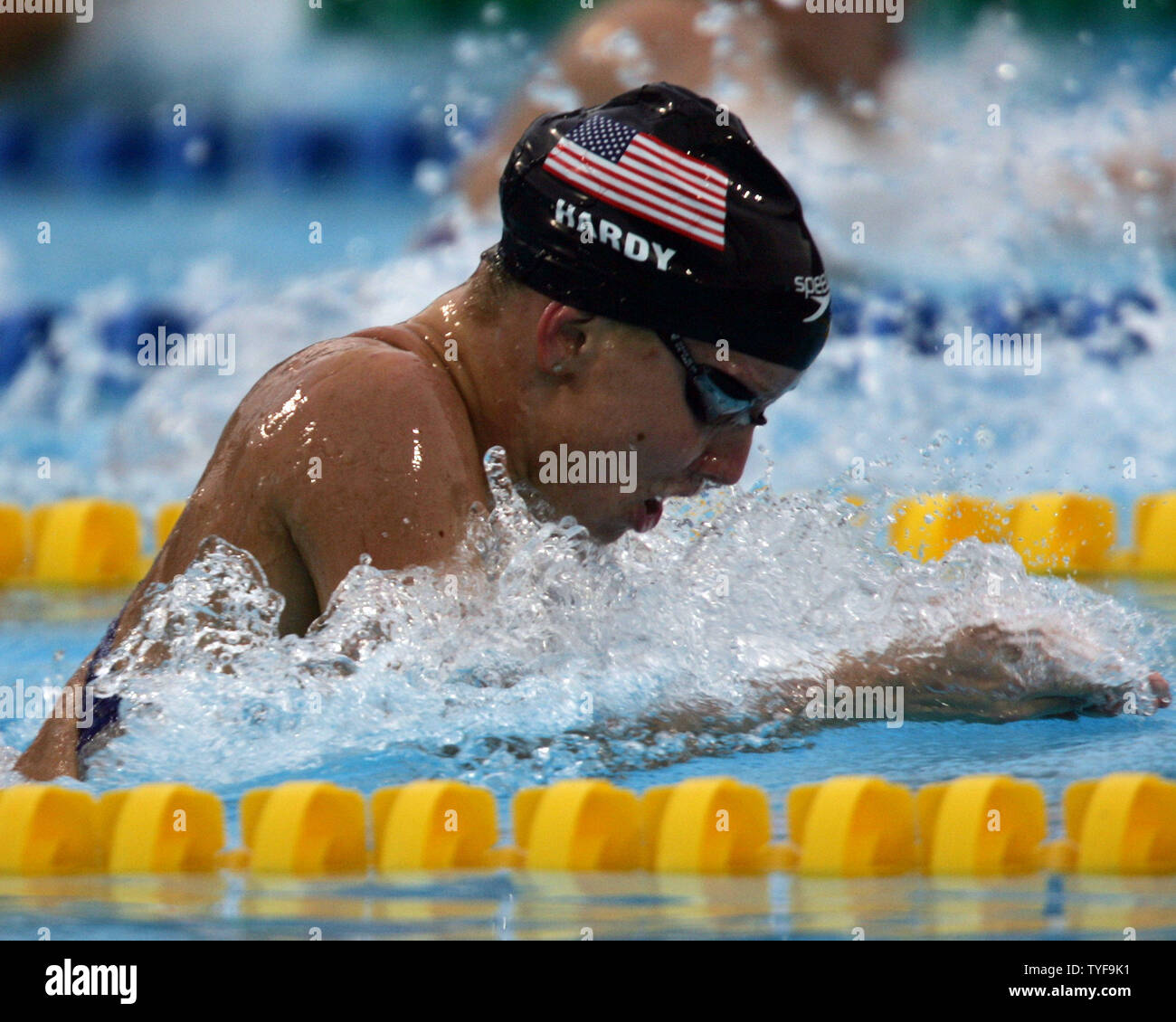 American swimmer Jessica Hardy pushes to maintain her lead in the women ...